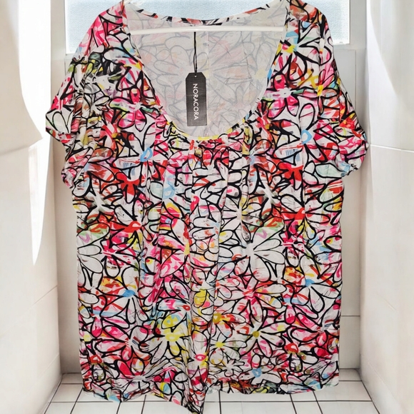 noracora | Tops | Noracora Lighter Weight Blouse Size 3x Womens | Poshmark